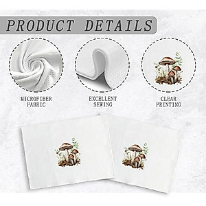 NOQL Mashroom Towel, Mushroom Kitchen Decor Kitchen Towels and Dishcloths Set of 2, Mushroom Hand Towel, Cute Mushroom Decor, Mushroom Home Decor, Mushroom Gifts for Women, 16×24 Inches