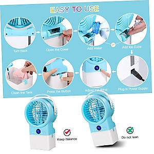 IMIKEYA Portable Air Conditioner, Personal Mini Air Conditioner with Timing, Evaporative Air Cooler, 7 Colors Light, 3 Speeds Quiet Portable AC, Desk Air Conditioner Fan for Personal Home Office