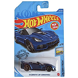 DieCast Hotwheels '19 Corvette ZR1 Convertible 144/250 [Blue], Factory Fresh 2/10