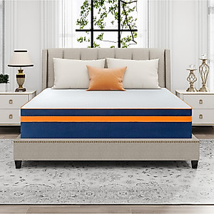 Memory Foam Mattress 14 Inch King Size, Medium Firm Cool Gel Foam Mattress with Breathable Soft Fabric Cover, CertiPUR-US Certified, Made in USA, Supportive & Pressure Relief Mattress