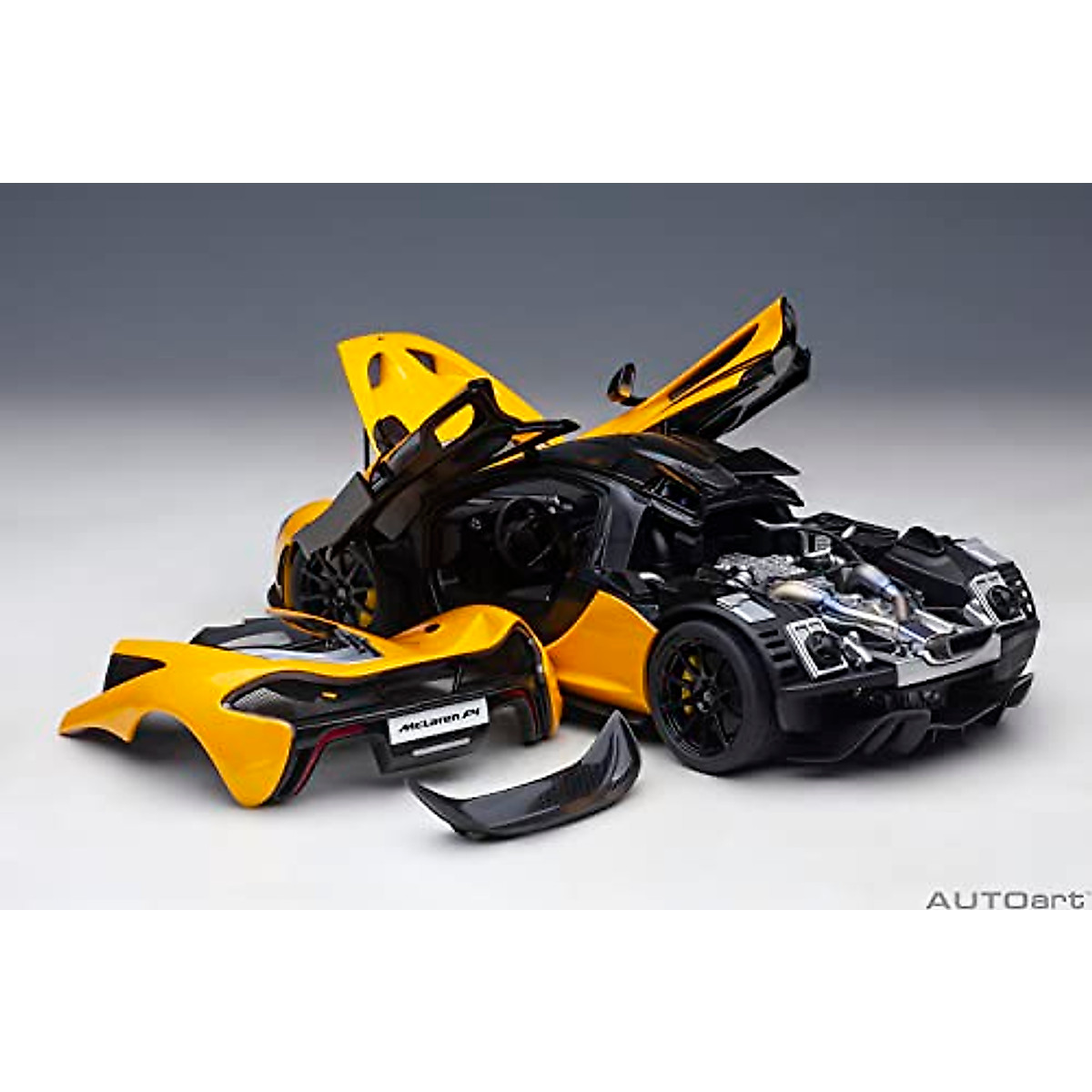 AUTOart McLaren P1 Volcano Yellow w/Yellow/Black Interior 1/18 Model Car 76067