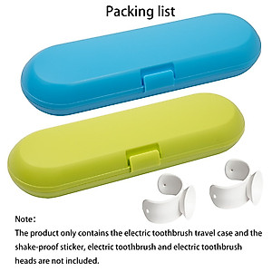 Nincha Plastic Electric Toothbrush Travel Case for Oral-B Pro Series, 2 packs (Blue&Green)