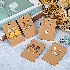 ovsor 500 Pcs Earring Cards - Earring holder Cards with 500 Pcs Bags, Earring Display Cards for Earrings Necklace Display and Jewelry Packaging