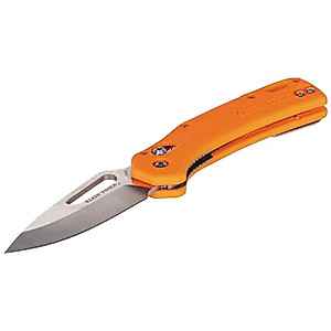Klein Tools OFK000ORT KTO Resurgence Fishing Pocket Knife, AUS-8 Stainless Steel, Drop Point Blade, Orange Handle, Perfect EDC for Anglers