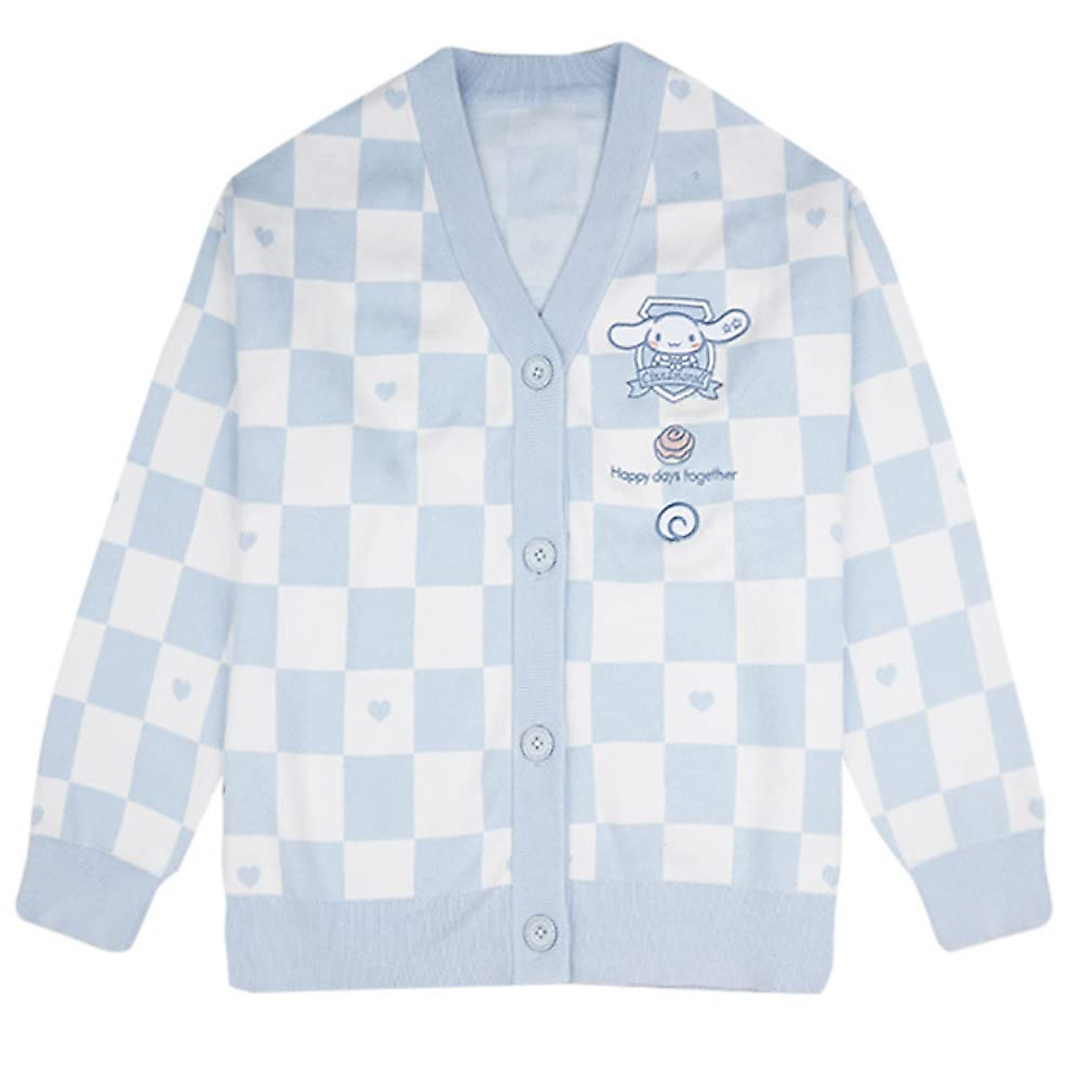Women's Japan Cute Cardigan Sweater Kawaii JK Uniform Cardigan Sweater Cosplay Sweater (Blue, L)