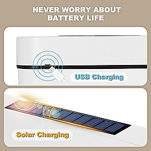 TrashAid Motion Sensor Trash Can with Lid, 4.8 Gallon Touchless Rechargeable Smart Trash Bin Bathroom, Automatic Plastic Garbage Can for Bedroom, Office, Living Room, White