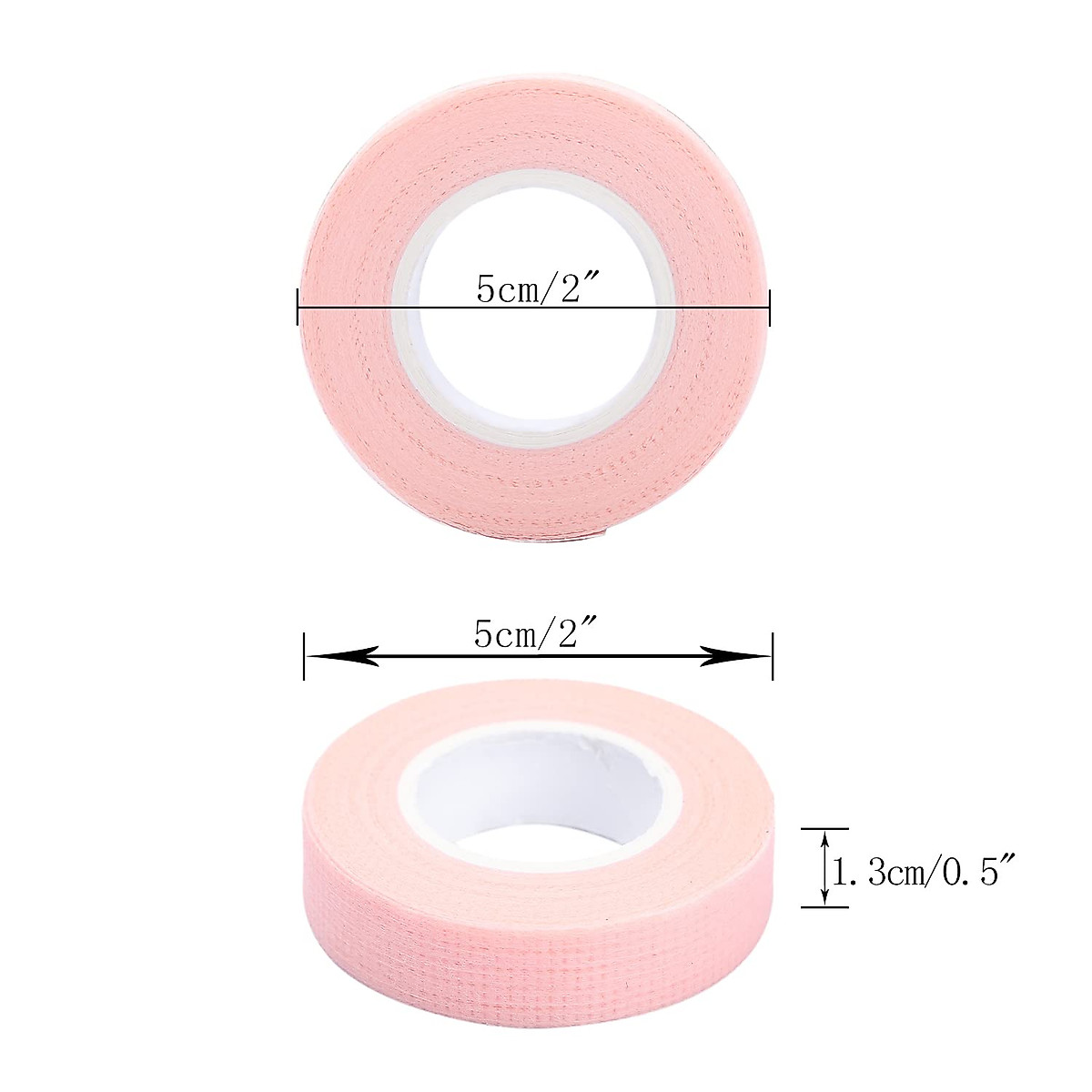 Etercycle 6 Rolls Lash Extension Tape, Eyelash Tape Micropore Breathable Adhesive Fabric Lashes Tape for Eyelash Extension Supply Tools, 1/2'' x 10 Yards Each Roll (Pink)
