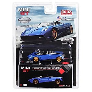 Pagani Huayra Roadster Blue Francia U.S.A. Exclusive Limited Edition to 4,800 Pieces Worldwide 1/64 Diecast Car by True Scale Miniatures MGT00038