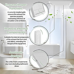 ﻿FGR300 Bathroom Plastic Grille Cover for Broan-NuTone FGR300S，Replacement Roomside Series Bathroom Ventilation Fan parts—Cover Dimensions of 11-1/2” x 12”x 1" & Housing size of 9-1/4" x 10" (1 Pack)