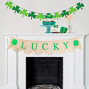 St.Patrick Day Party Decoration Swirls, St Patricks Day Hanging Decorations Lucky Irish Green Shamrock St.Patrick's Day Foil Swirl for St Patrick Party Home Party Favors Supplies Decor (18)