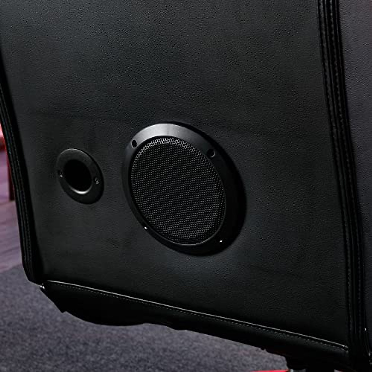 X Rocker Sphynx Pedestal Gaming Chair, with Headrest Mounted Speakers, 2.1 Wireless, Backrest Subwoofer, Padded Armrest, 5111501, 30.9" x 20.5" x 40", Black