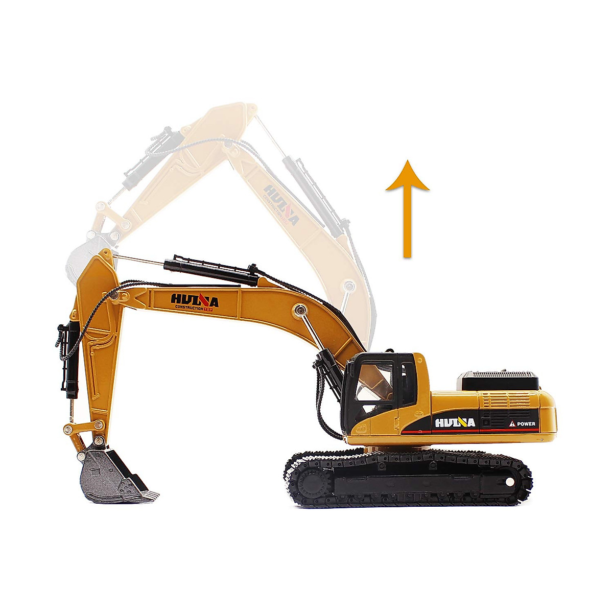 fisca 1/50 Diecast Excavator Metal Model Construction Vehicle Toy