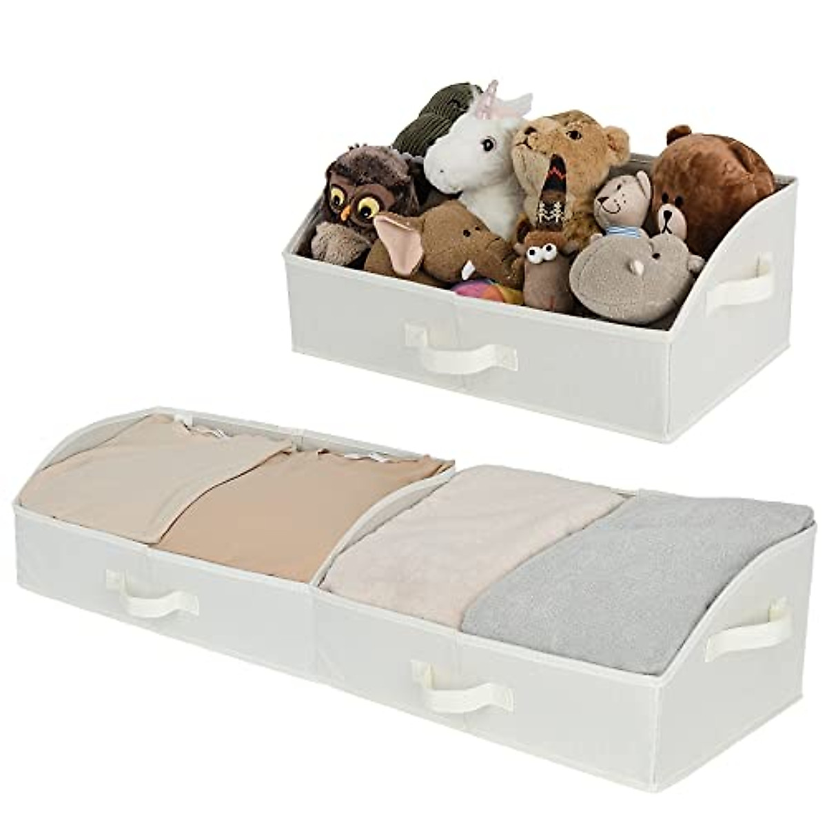 GRANNY SAYS Bundle of 3-Pack Clothing Storage Bins & 3-Pack Trapezoid Storage Bins for Wardrobe