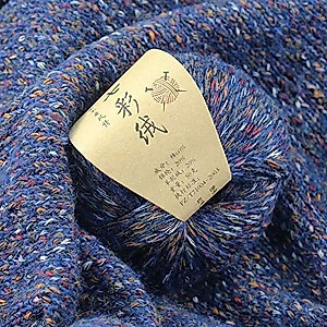 50g/Ball Colorful Thick Yarn 4 Ply Knitting Alpaca Cashmere Wool Yarns Hand Knitted Crochet Sweater Scarf DIY Crafts Thread (Color : 06)