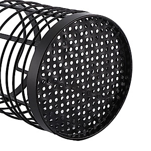 Wire Utensil Holder for Kitchen Counter, Metal Wire Cooking Utensils Holder, Spoon Fork Cutlery Drainer Organizer Shelves, Countertop Round Utensil Storage Caddy for Spatulas, Chopsticks, Spoons