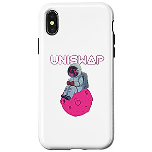 iPhone X/XS Uniswap UNI Cute Moon Man Crypto Currency Investor Trader Case