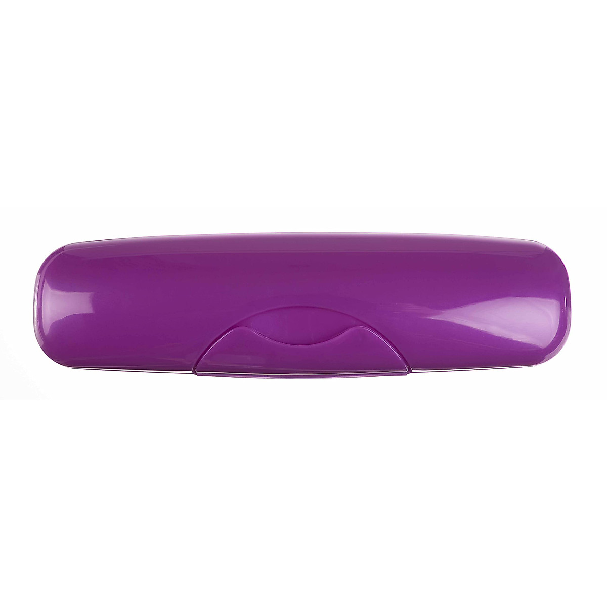 RADIUS Toothbrush Big Brush with Replaceable Brush Head BPA Free ADA Accepted - Left Hand - Purple Brush with Purple Case