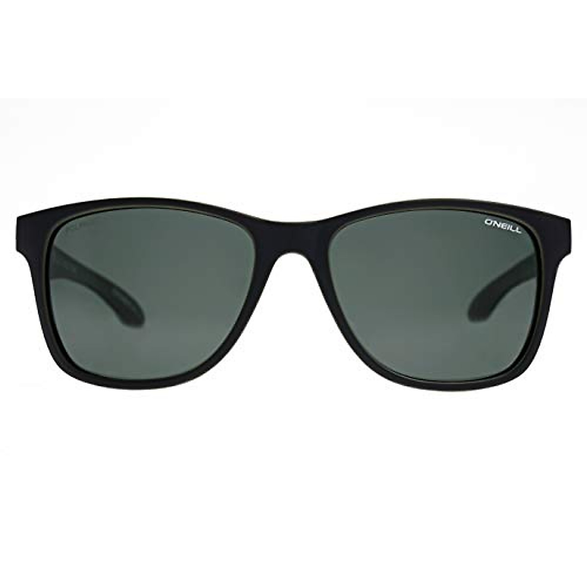 O'Neill Offshore Polarized Square Sunglasses, Gloss Black/Green, 55 mm
