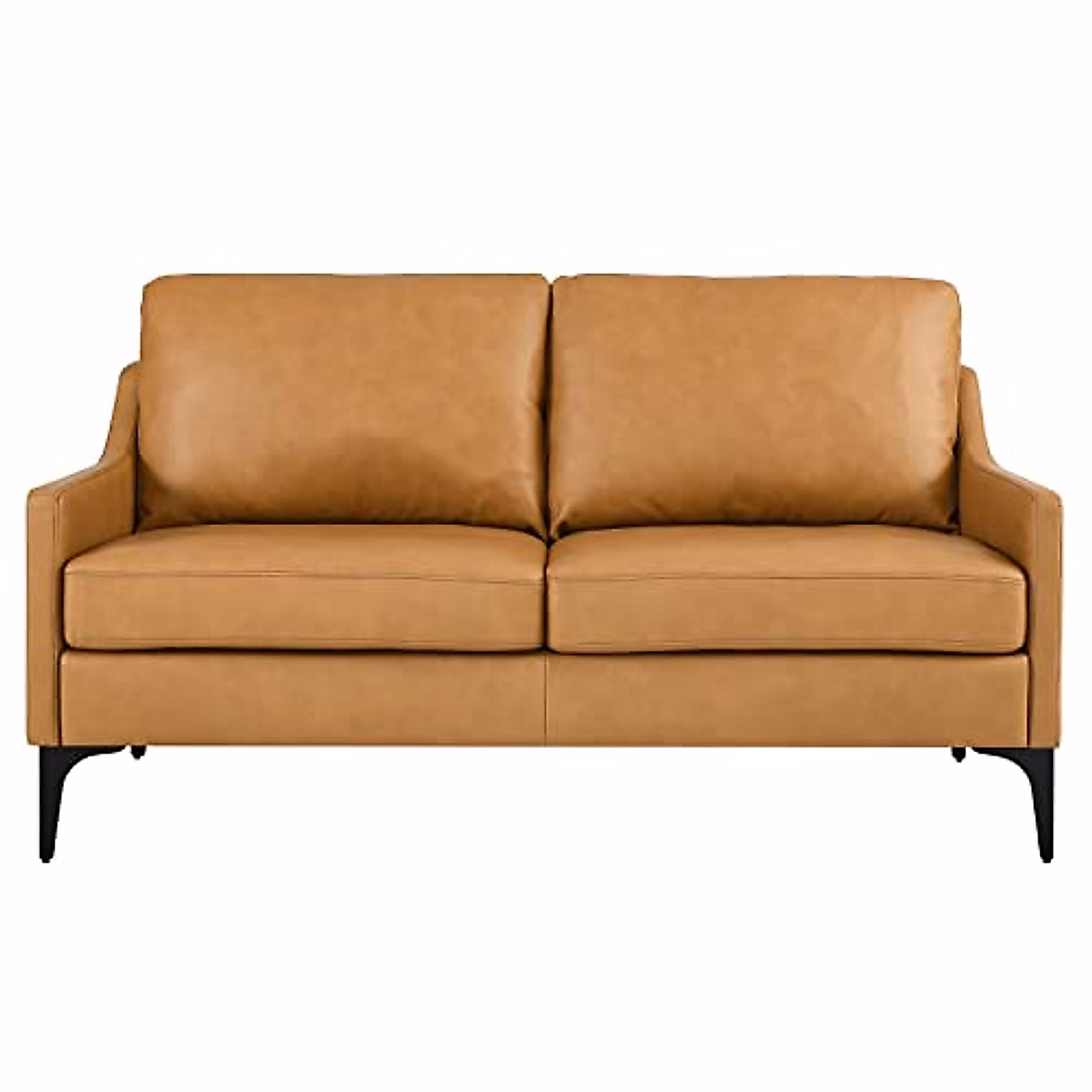 Modway Corland Upholstered Leather, Loveseat, Tan