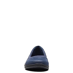 Clarks Women's Breeze Ayla Ballet Flat, Navy, 7
