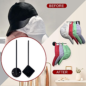 ADDCUP Multifunctional Swivel Hook, Tumbler Lid and Hat Storage Organizer, Tumbler Lid Storage Hook, Hat Hooks for Wall, for Cups, Baseball Caps, Cup Lid Organizers (2 Pcs-Round)