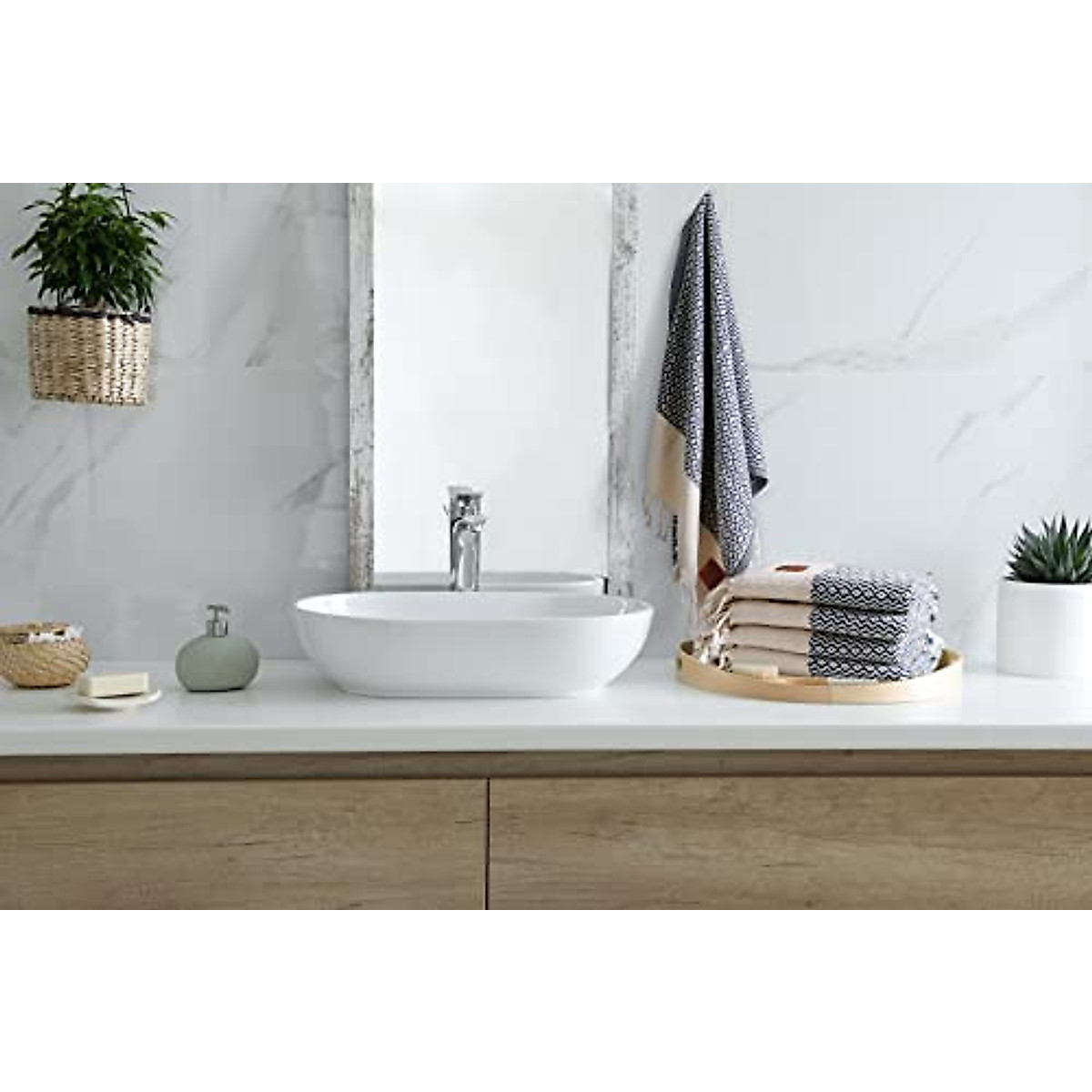 GOLD CASE Zeus Original Turkish Hand Towels - Set of 4-20x40 100% Cotton Decorative Bathroom and Kitchen Towel for Hand, Face, Hair, Head, Farmhouse, Yoga, Gym. Tea Towel & Dishcloth, Black