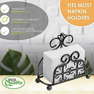 EcoQuality Low Fold Dispenser Napkins, 1-Ply, 3 1/2 x 5 in., White 6400/pk, Dispenser Napkin Refill, Everyday Napkins, Perfect for Restaurants, Diners, Bodegas & Home