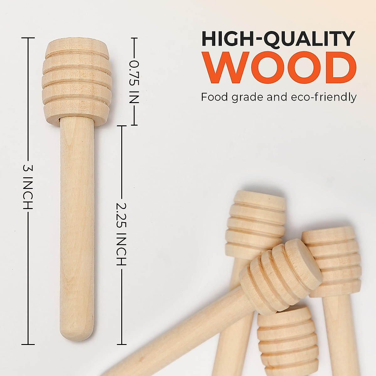 40 Pcs Honey Dipper Sticks - Wooden Honey Dipper- 3 Inch Mini Wooden Honeycomb Sticks, Honey Stirrer Stick For Honey Jar Dispense Drizzle Honey and Wedding Party Favors Gift