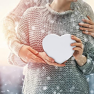 Oairse White Gift Boxes with Lids for Present Heart Shaped Flower Boxes for Arrangements Set of 4 Floral Gift Boxes for Bridesmaid, Proposal, Wedding, Birthday, Baby Showers