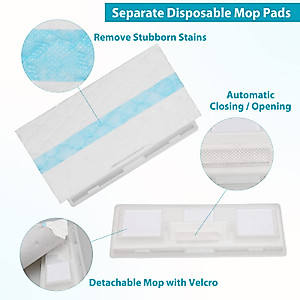 Extolife Vac Mop Pads Refills Replacement for Shark Vacmop VM252 VM251 VM200 VM200C VM190 VM252C QM250 VM250 VC205 Vacuum Mops, 40 Pack Disposable Mop Pads and 20 Pack Dirt Chambers (40 Pack)