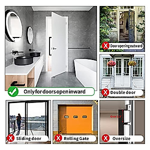 Portable Door Lock, Extra Home Security Locker for Additional Privacy and Safety, Travel Lock Down Locks for Traveling, Hotel, Home, Apartment, College with Door Hanger Sign (2 Pack, Pink)