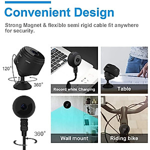 MDGLSYEE 2023MDGLSYEE Wireless Security Camera Mini Outdoor/Indoor with Audio,Hidden Camera,Home Surveillance Camera, 1080P IP HD Build-in Battery 350mah，Infrared Night Vision Dome Camera(Pack-3)