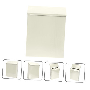 Generic Iron Letter Container Home Mailbox Wall Mounted Security Mailbox Letter Box High Capacity Mailbox White/Red Post Box, 30x23cm (M2Y1732K17H2GFY)