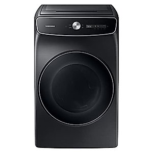 SAMSUNG 7.5 Cu. Ft. Smart Dial Electric Dryer with FlexDry, Dry 2 Loads in 1 Large Capacity Machine, Super Speed 30 Minute Clothes Drying Cycle, WiFi Connected Control, DVE60A9900V/A3, Brushed Black
