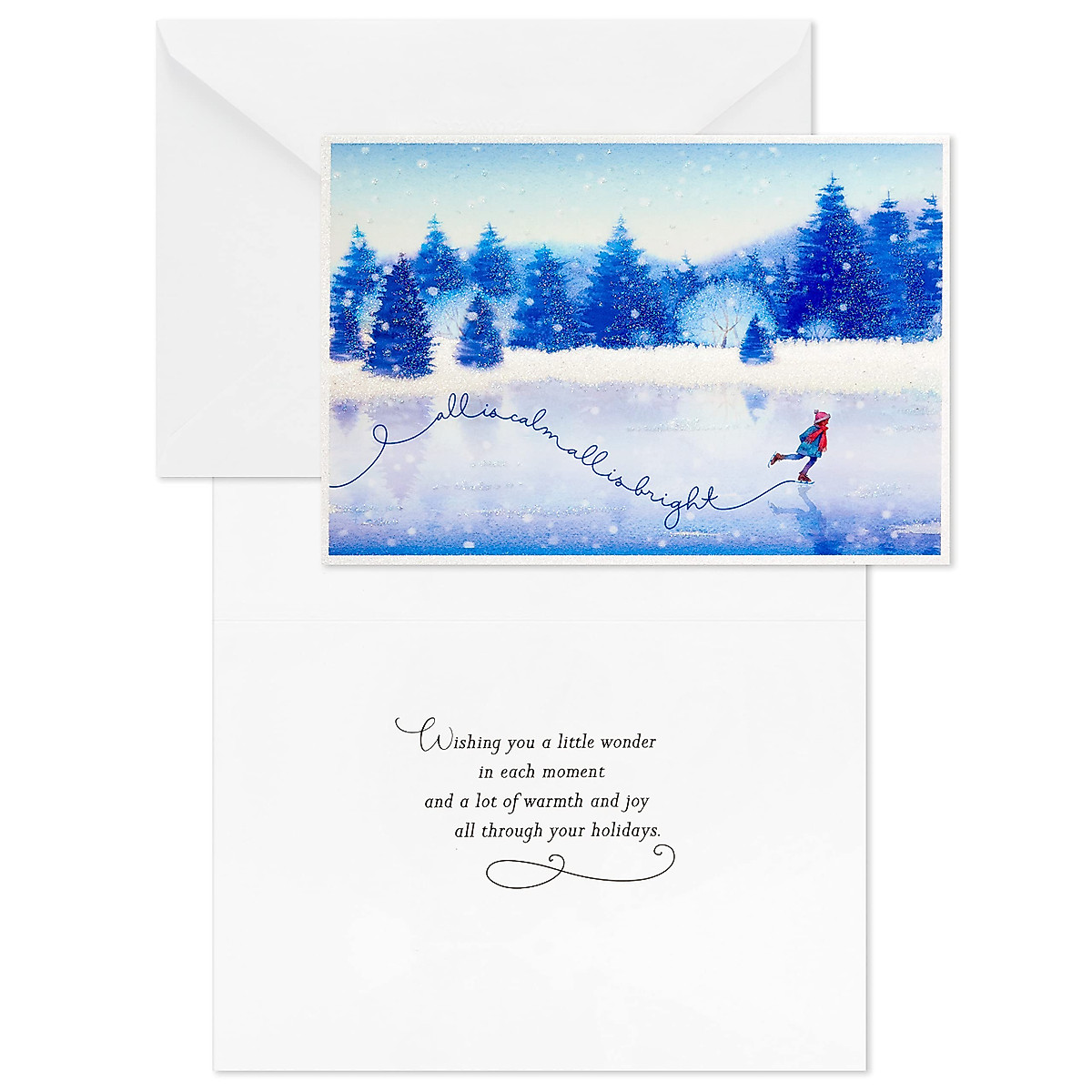 Hallmark Boxed Holiday Cards, Ice Skating (40 Cards with Envelopes)