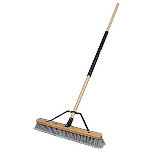 Harper 20201043 24 in. Indoor Smooth-Surface Push Broom with Flagged Bristles, Sand, Saw Dust, Wood Shavings and Pet Hair