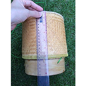SAWADEE Kratip Thai Handicraft Bamboo Sticky Rice Basket Box Container 7"