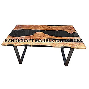 Handmade Epoxy Table Live Edge Wooden Table Epoxy Resin River Table Natural Wood Dining table Natural Epoxy Table Resin Table