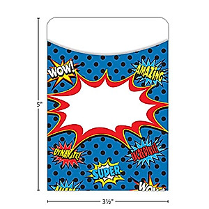 Teacher Created Resources Superhero Library Pockets, Multi-Pack (TCR5647)