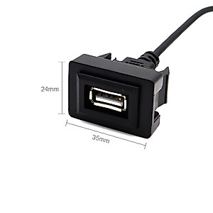 MOTONG Male to Female USB Cable Charger for Toyota VIOS/ALTIS (32 * 20mm)