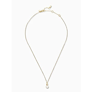 Kate Spade New York Pearl Mini Pendant Necklace, Cream and Goldtone