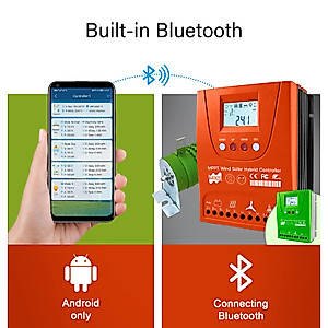 Mars Rock 2000w Regulator Max Wind 1000w Max Pv 1000w Mppt Wind Solar Hybrid Controller Bluetooth Android App