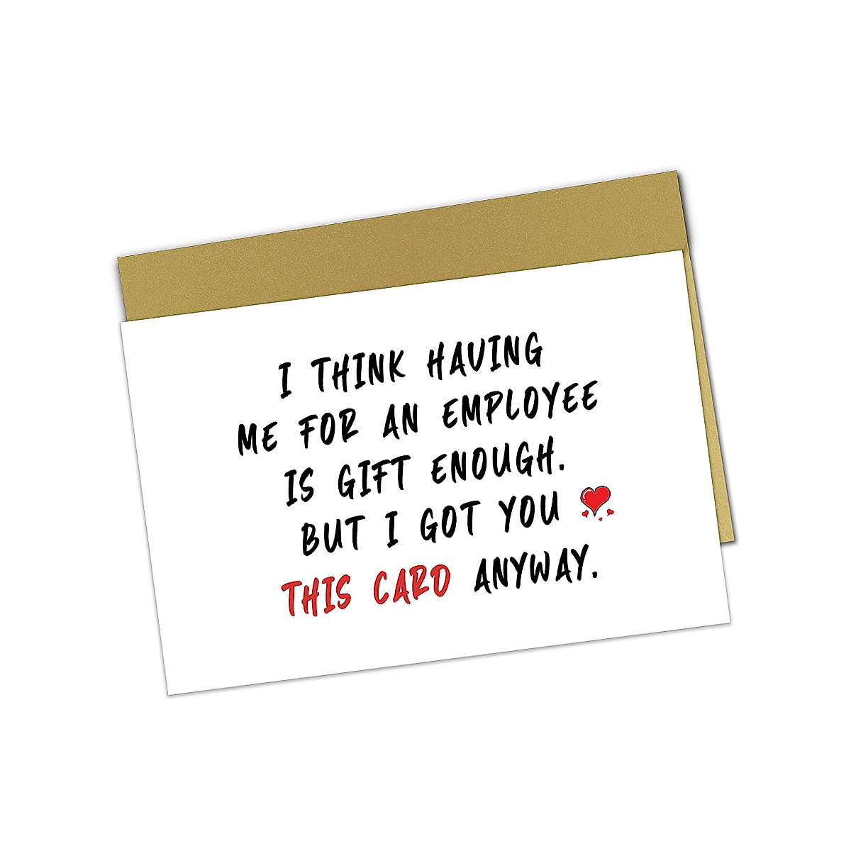 Fumnwoks Boss Day Card for Boss, Boss Birthday Card from Employee, Humorous Boss Day Gifts for Men Women, Happy Boss Day Card for Him Her,