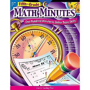 Creative Teaching Press Math Minutes Book, Grade 5