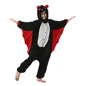 CuteOn Bat Onesie Kids Animal Pajamas for Boys Girls Halloween Christmas Costume Height for 120cm