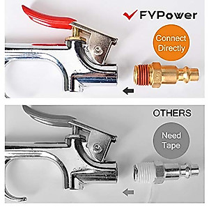 FYPower 30 Pieces 1/4" NPT Air Coupler and Plug Kit, Quick Connect Air Fittings, Industrial Solid Brass Quick Connect, Connector Set