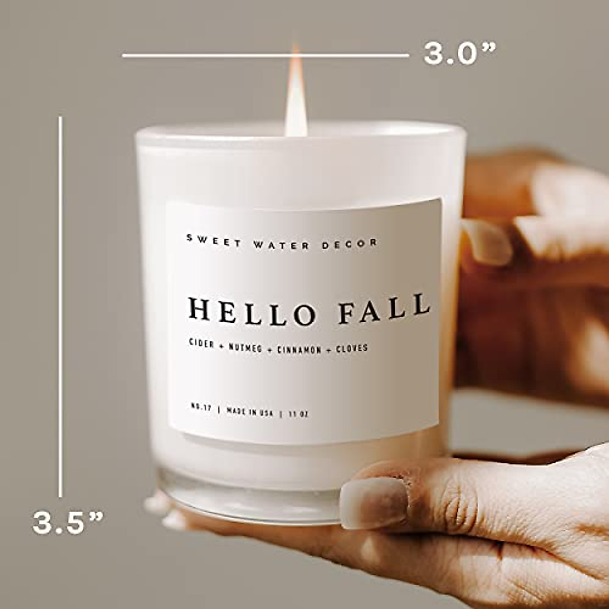 Sweet Water Decor Candles | Spa Scented Soy Wax Candle for Home | 11oz Jar Candle with Wood Lid, 50+ Hour Burn Time, Made in the USA (Calm + Comfort, White - 11 oz)