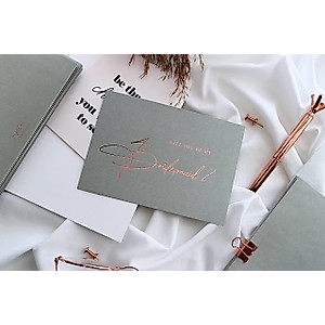 Jolicoon Will you be my bridesmaid 5 cards with luxury envelope and wax seal - Bridesmaid proposal cards