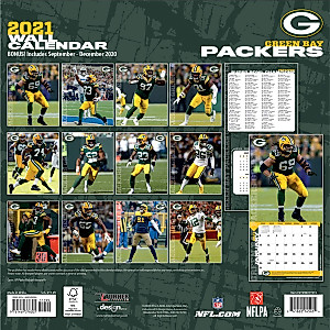 Green Bay Packers 2021 Calendar
