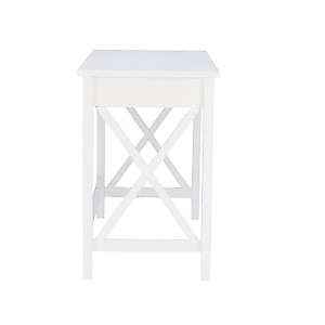 Linon Dalton Wood Laptop Desk in Antique White